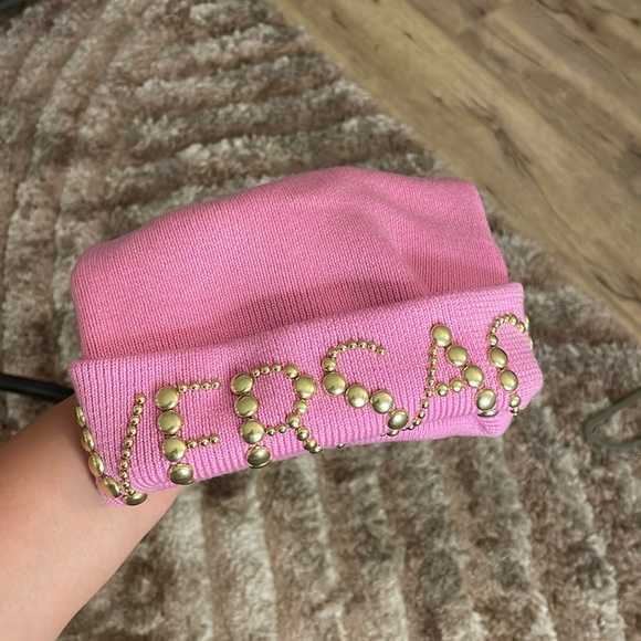 Versace | Accessories | Versace Studded Beanie | Poshmark